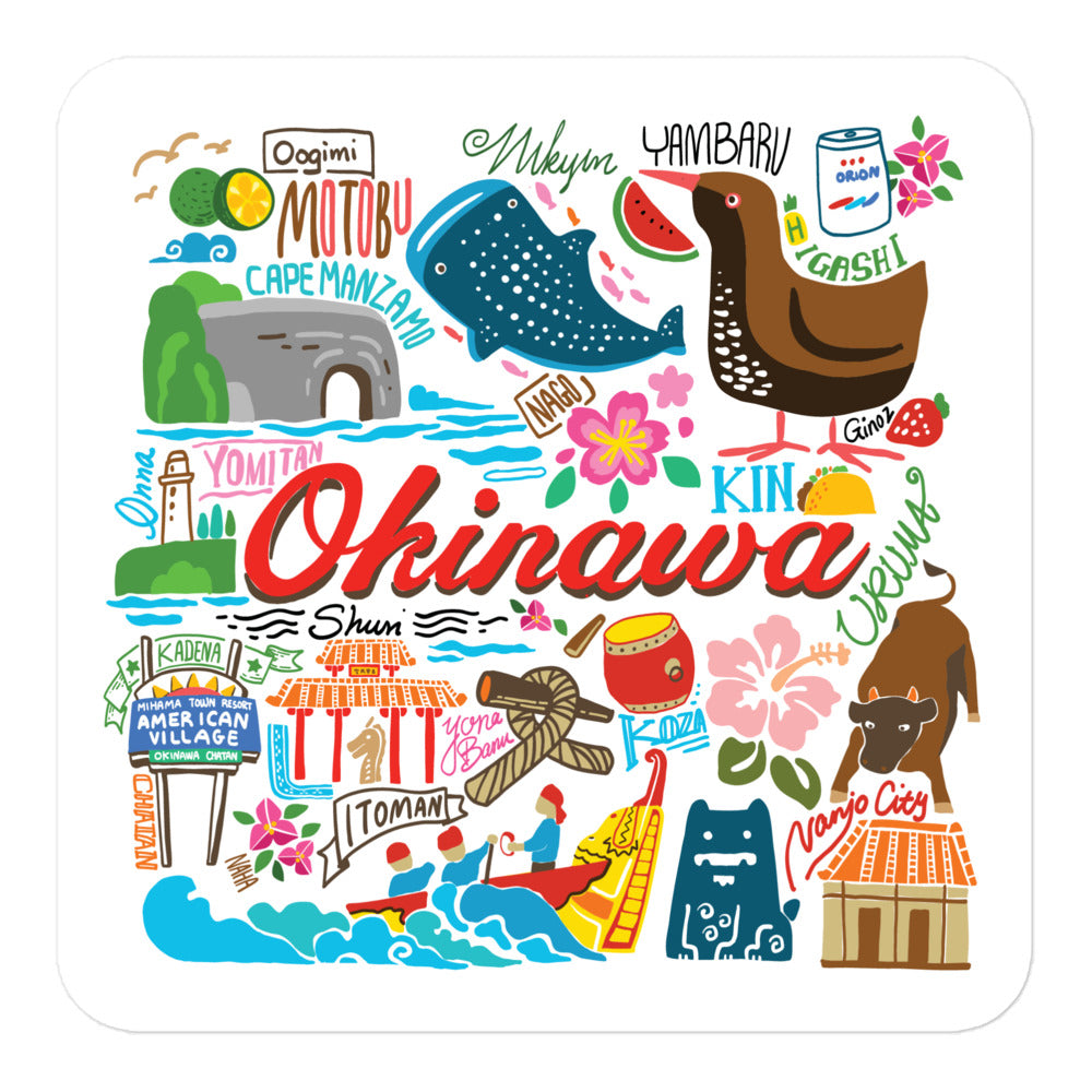 Okinawa Memories Waterproof Sticker – Oki Social